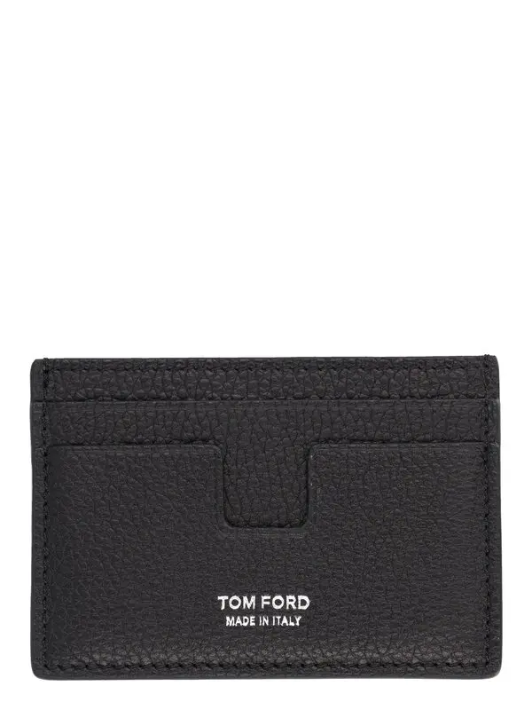 TOM FORD Portacarte "t Line" Con Logo - Black