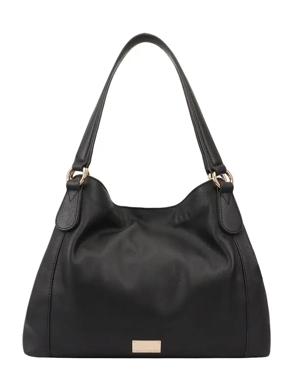 Paul Costelloe Sophie Leather Shoulder Bag - Black