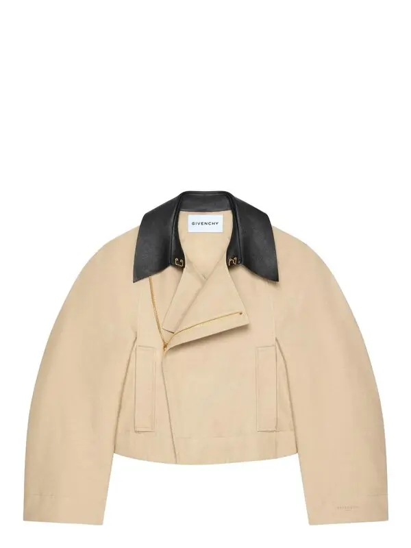 Givenchy Black Jacket With Contrasting Collar - Beige