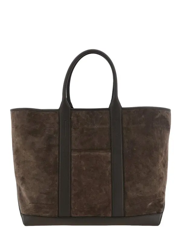 TOM FORD Suede Tote Bag - Brown