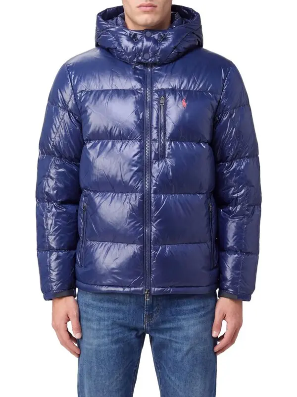 Polo Ralph Lauren Gorham Hooded Quilted Down Jacket In Recycled Nylon - Blue