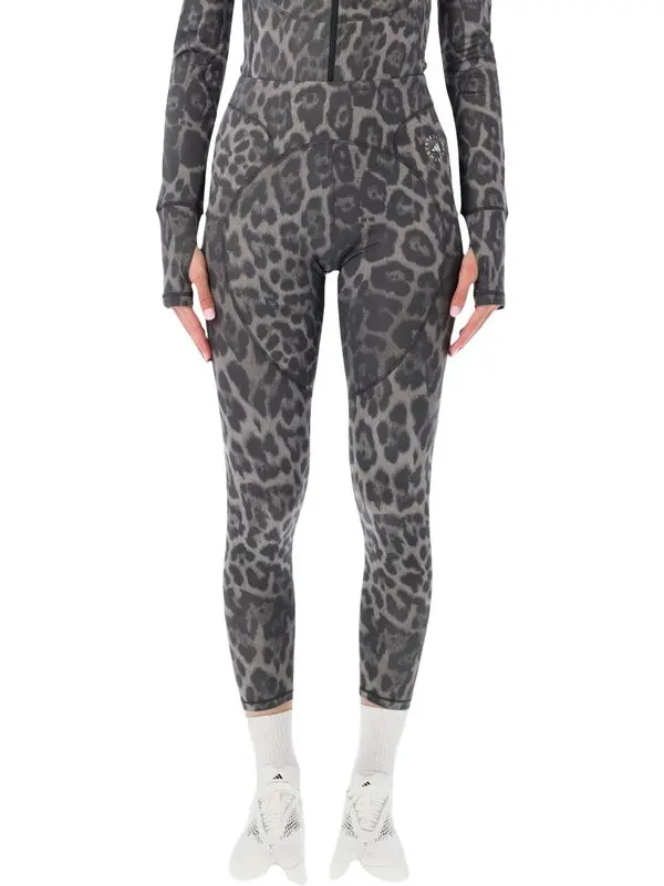 Adidas By Stella McCartney Animalier Print Performance Leggings - Grey