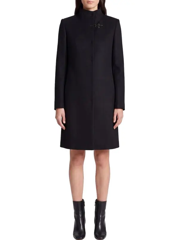 FAY Virginia Knee-length Wool Coat - Black