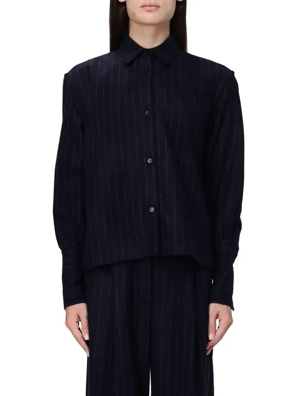 THELATEST Classic Collar Striped Shirt - Blue
