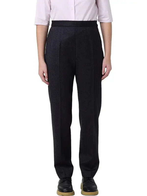 JIL SANDER High-waisted Slim-fit Wool Trousers With Side Zip - Grey