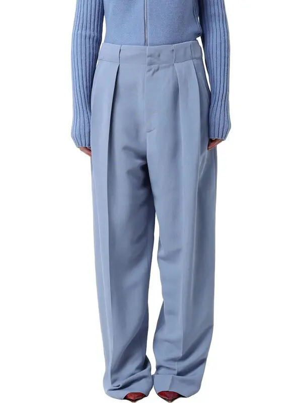 Victoria Beckham High-waisted Wide-leg Tailored Viscose Trousers - Ocean
