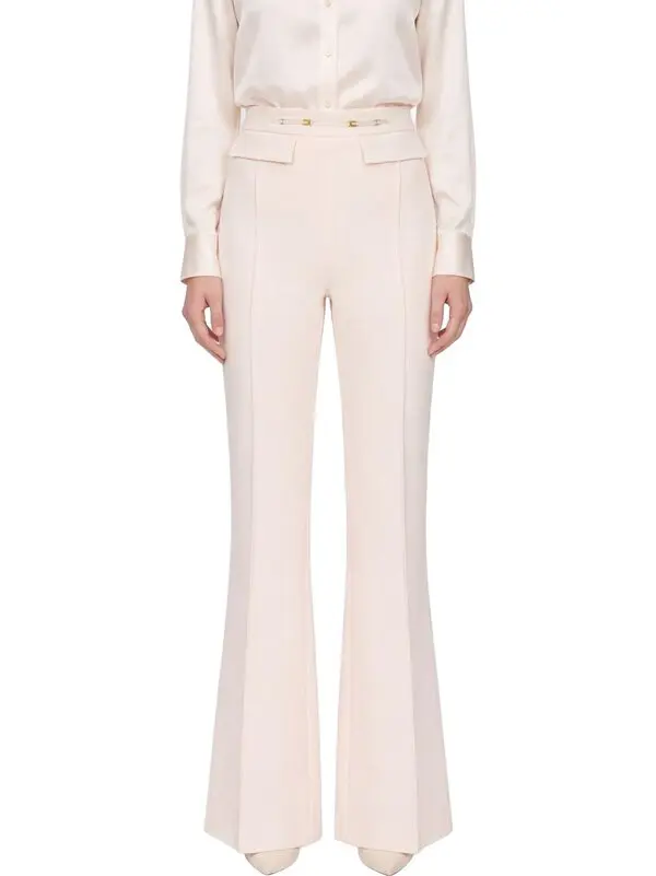 Elisabetta Franchi High-waisted Trousers - Butter