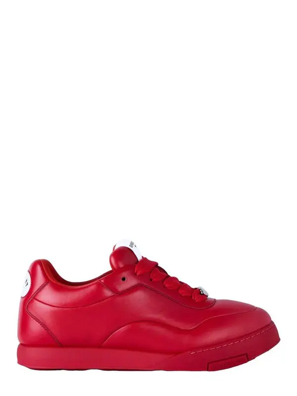 Givenchy Lace-up Leather Sneakers - Red