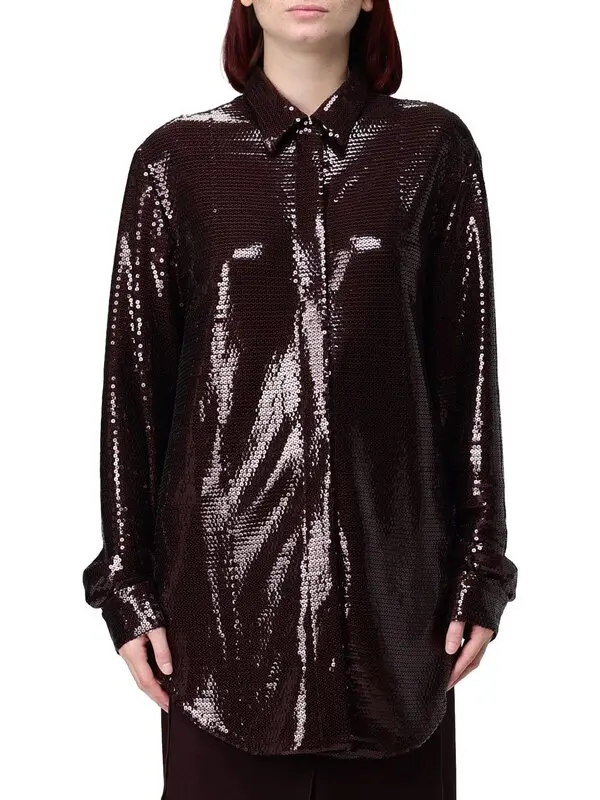 Alberta Ferretti Sequin Embellished Shirt - Brown