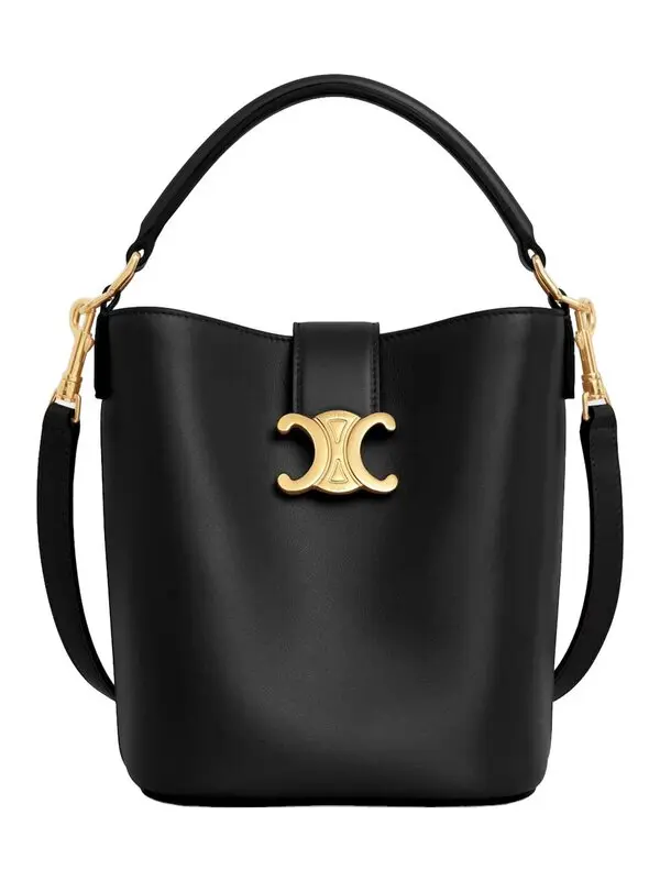 Celine Bucket Bag With Triomphe Clasp - Black
