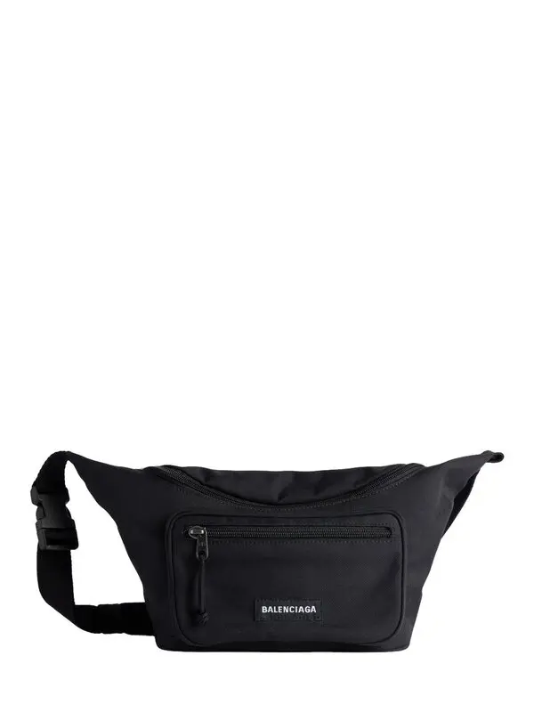 Balenciaga Explorer Bum Bag In Nylon - Black
