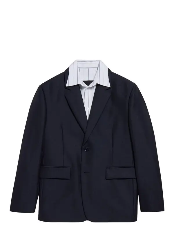 Balenciaga Single Breasted Blazer - Blue