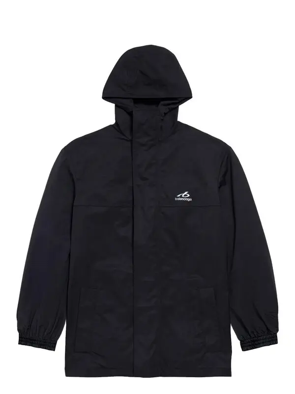Balenciaga Hooded Coat - Black