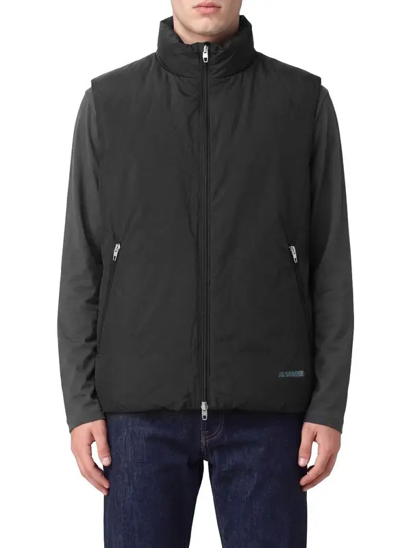 JIL SANDER Ghost Capsule Padded Nylon High Neck Gilet - Black