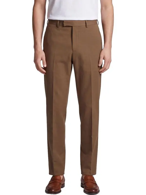 PT TORINO Slim Fit Stretch Cotton Chino Trousers - Brown
