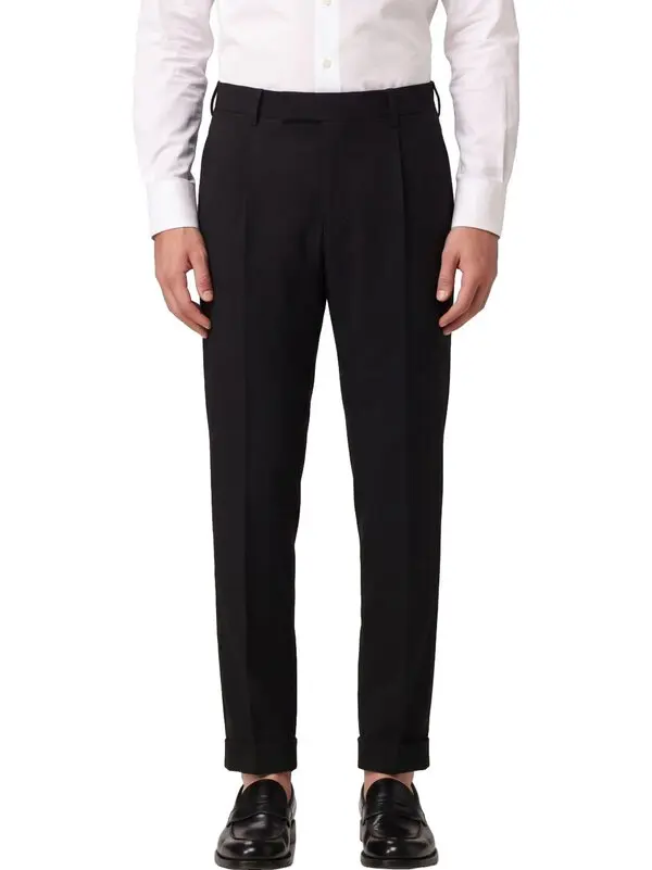 PT TORINO Slim Fit Tailored Trousers - Black
