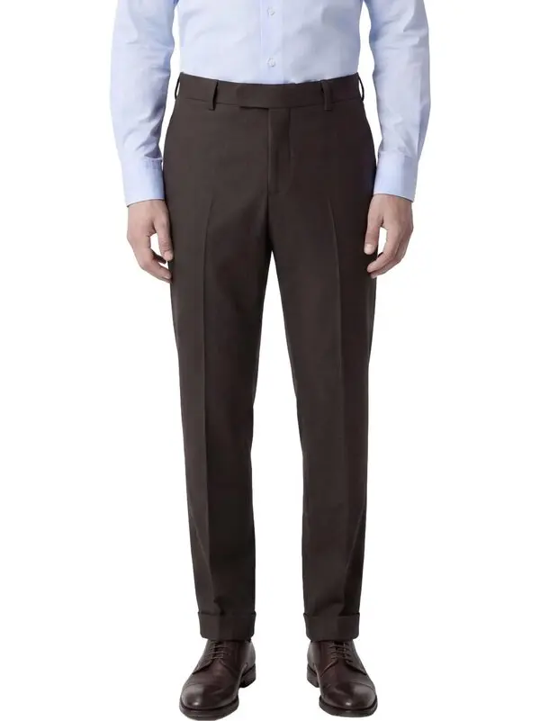 PT TORINO Slim Fit Tailored Trousers In Virgin Wool And Cashmere - Dark