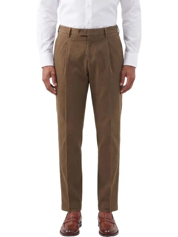 PT TORINO Stretch Cotton Trousers - Beige