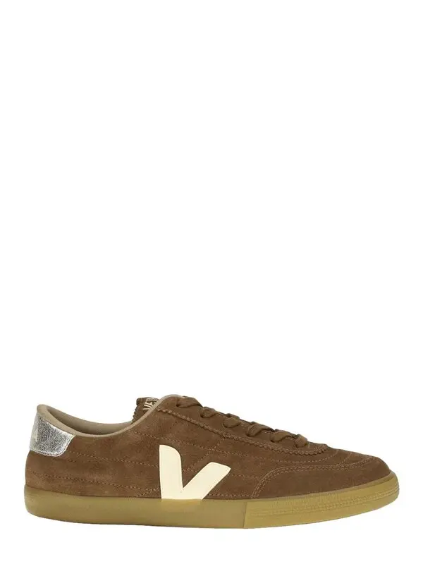 VEJA Panenka Low-top Suede Trainers With Contrasting V-logo - Brown