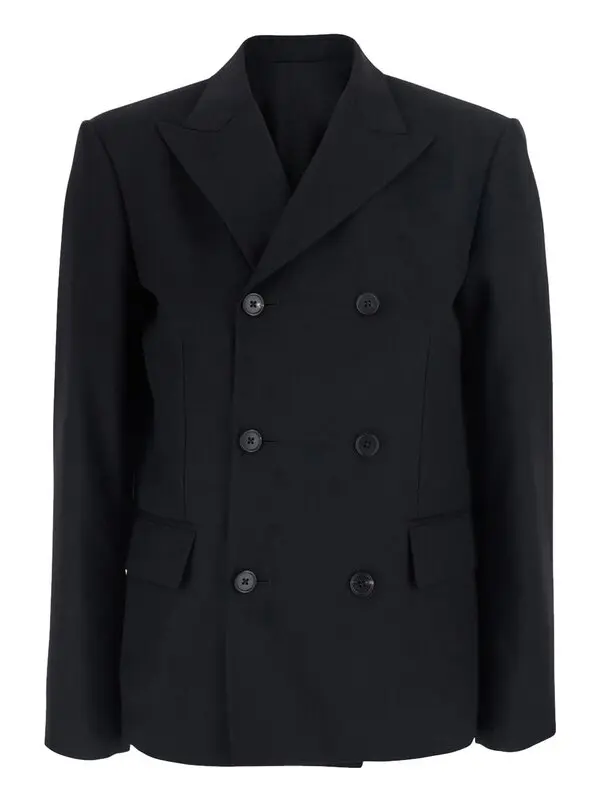 Celine Double Breasted Jacket - Black