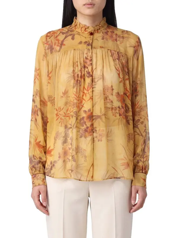 FORTE_FORTE Floral Print Shirt - Yellow