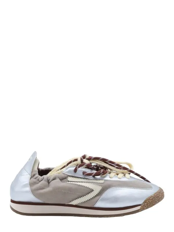 PURAAI 6.02 Panther Low-top Sneakers In Vegan Leather And Velvet - Grey
