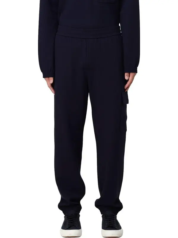 Emporio Armani Slim Fit Cotton Cargo Jogger Trousers - Blue