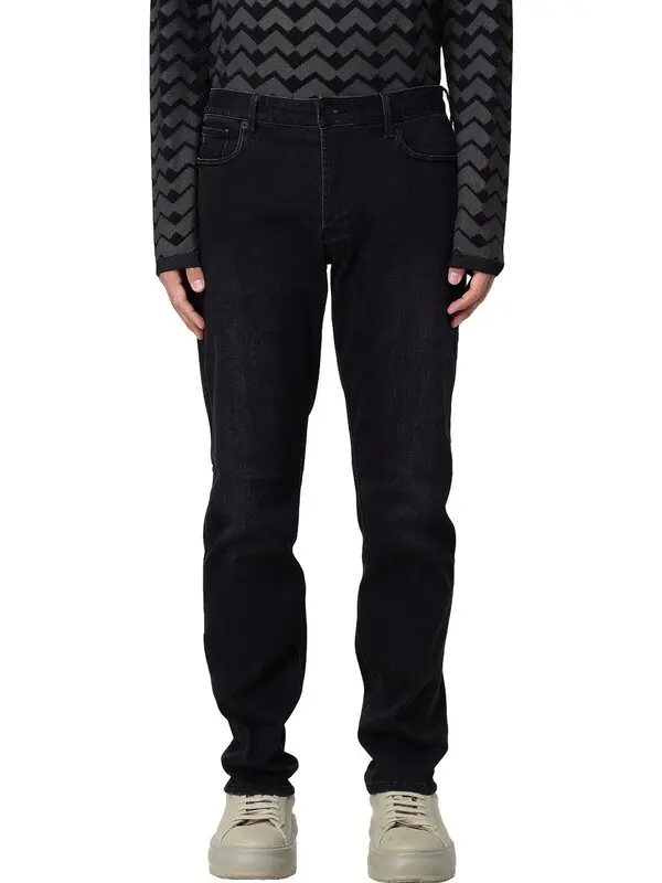 Emporio Armani Five-pocket Skinny Jeans With Rear Eagle Logo - Grey