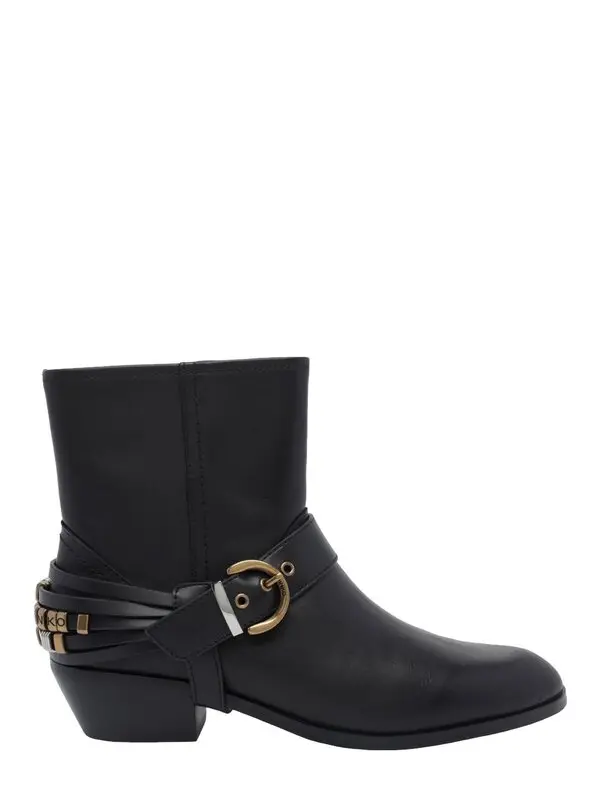 Pinko Buckled Ankle Boots - Black