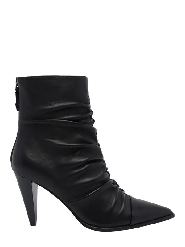 Pinko Gathered Ankle Boots - Black
