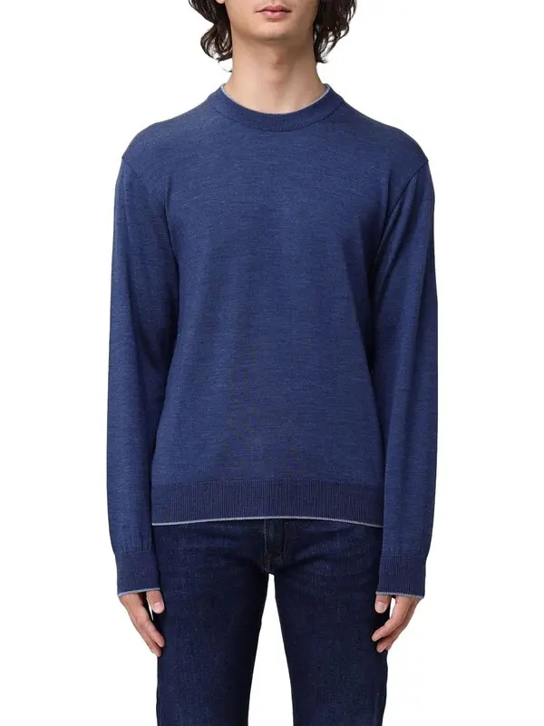 Paul & Shark Virgin Wool And Lyocell Crewneck Jumper - Avion