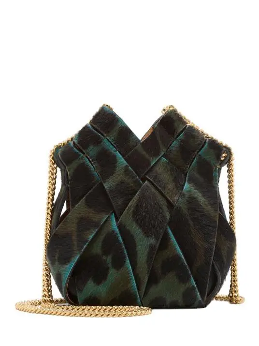 Ulla Johnson Charlotte Mini Crossbody Bag - Emerald Leopard