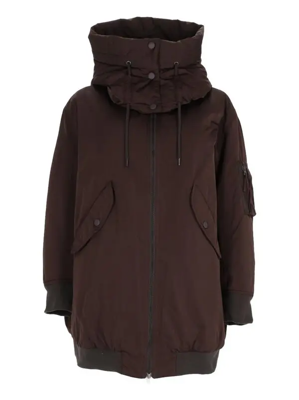 Aspesi Textured Button-up Shirt Jacket - Brown