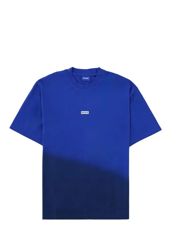 Hugo Classic Cotton T-shirt For In Mini Fit - Blue