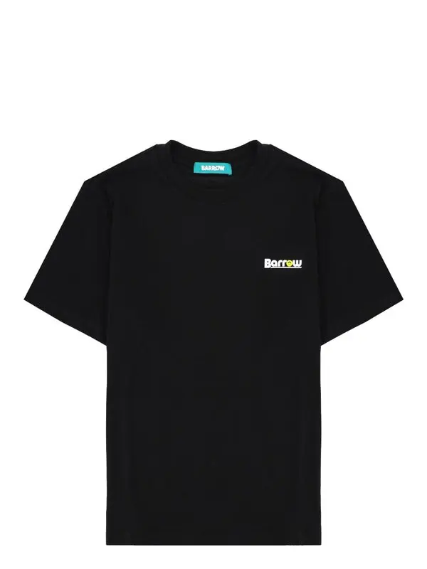 BARROW Logo Print Cotton T-shirt - Black