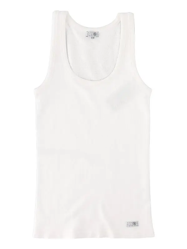 MAISON MARGIELA Ribbed Tank Top - White