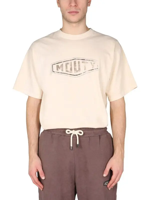 MOUTY Crew Neck Motors T-shirt For - Ivory
