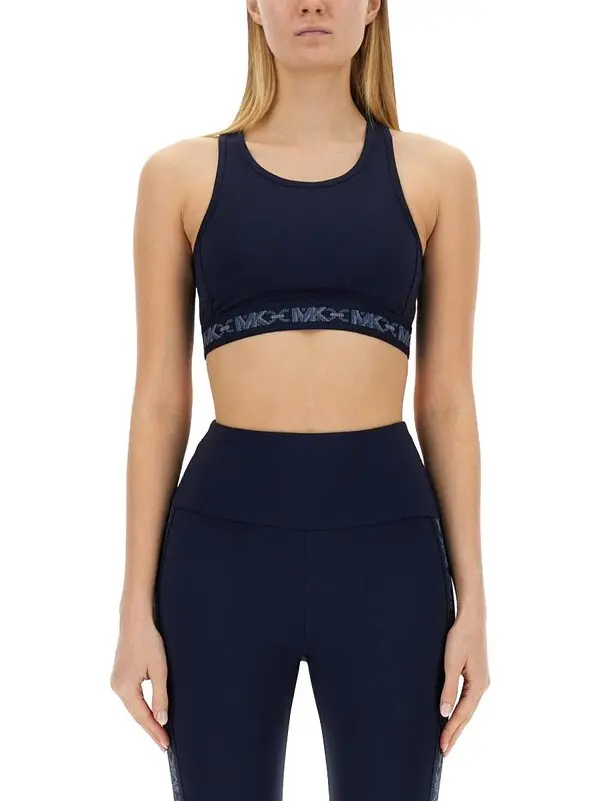 Michael Kors Slim Fit Logo Top - Blue