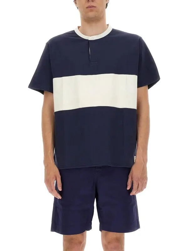 UMBRO X YMC Henley Style T-shirt - Blue