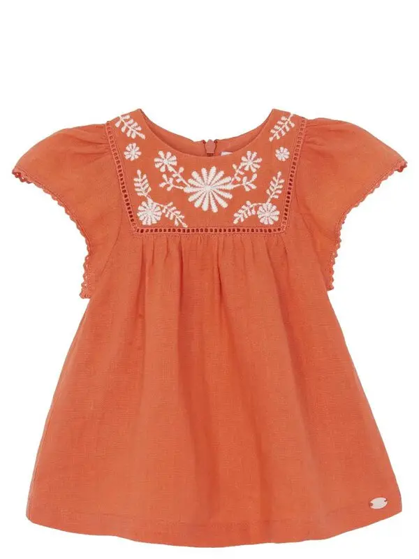 TARTINE ET CHOCOLAT Embroidered Cotton Dress - Multicolour