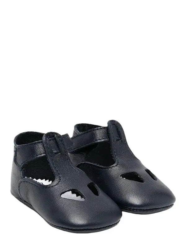 IL GUFO Mini Leather Mary Jane Shoes - Blue