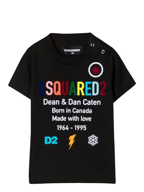 Dsquared2 Logo Print Cotton T-shirt - Black