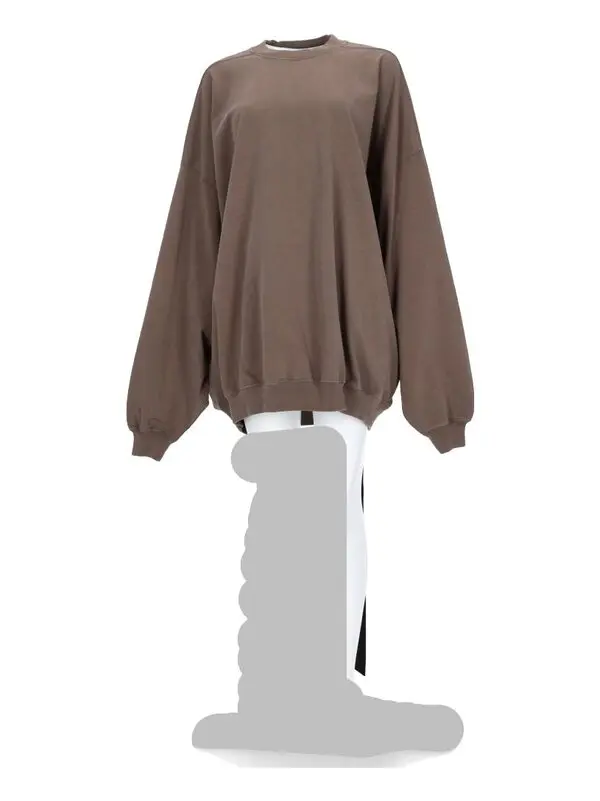 Rick Owens 100% Cotton Long Sleeve T-shirt - Grey