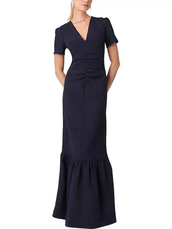 Shoshanna Tracey Crepe Mermaid Dress - Navy