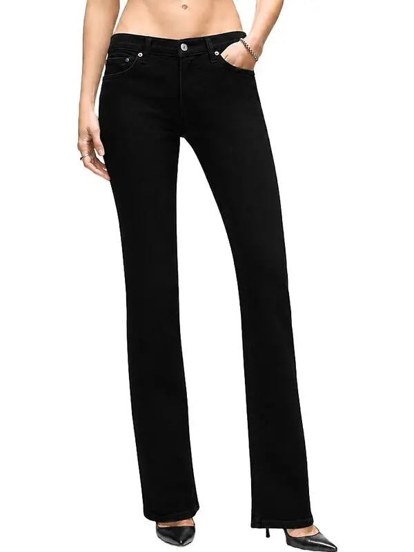 RE/DONE The Low Rise Micro Bootcut Jeans - Black