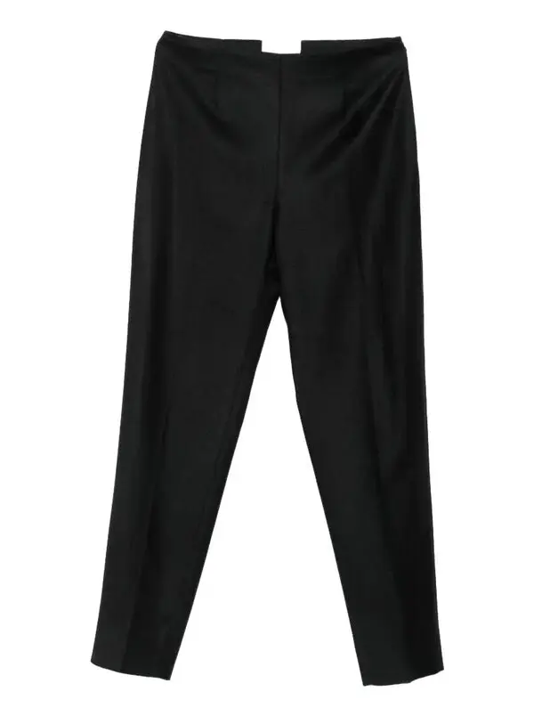 BERWICH Pressed Crease Cropped Trousers - Black