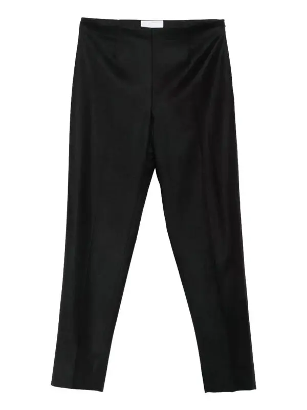 BERWICH Pressed Crease Cropped Trousers - Black