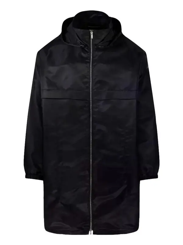 Saint Laurent Logo-print Hooded Jacket - Black