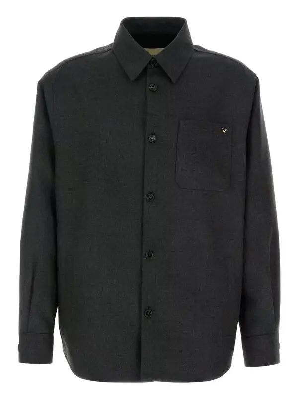 Valentino Garavani Vlogo Nylon Gabardine Jacket - Grey