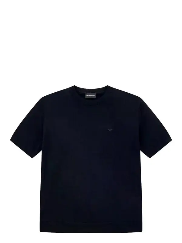 Emporio Armani Short-sleeved Wool T-shirt - Blue